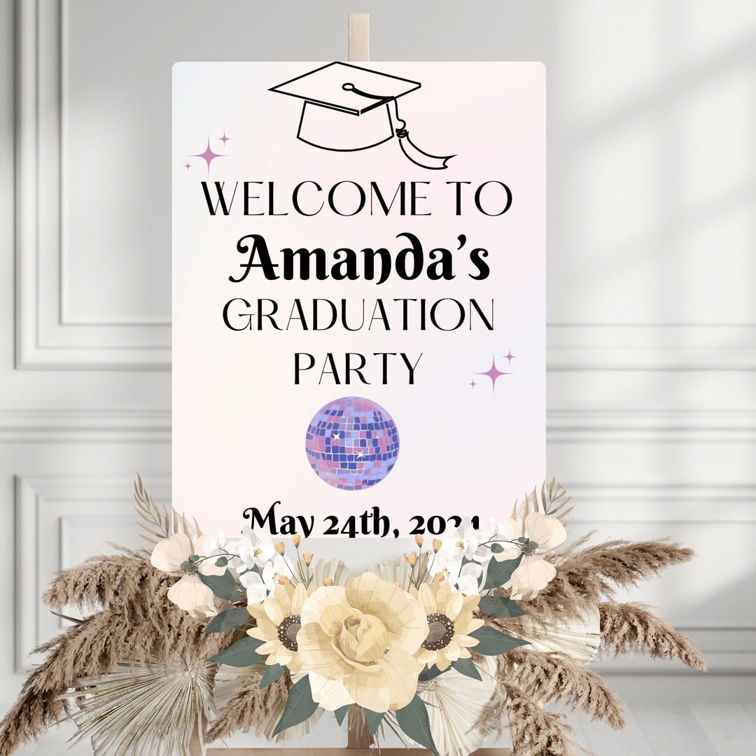 EDITABLE Graduation Era Party Welcome Sign - Era Grad Decor Decor ...