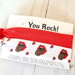 Rock Birthday Favor - Rocked One Year - One Rocks - Rock & Roll Party ...