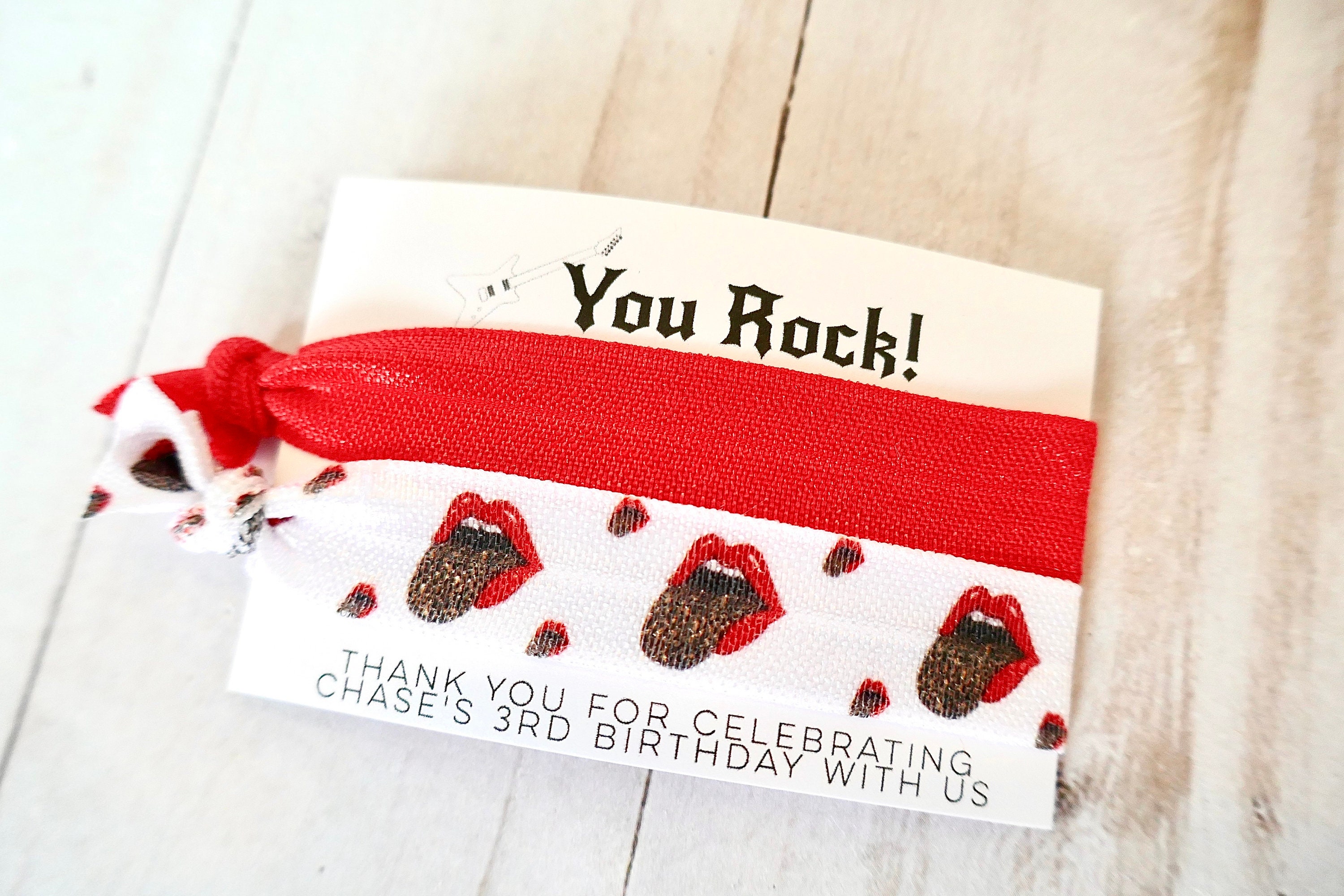 Rock Birthday Favor - Rocked One Year - One Rocks - Rock & Roll Party ...