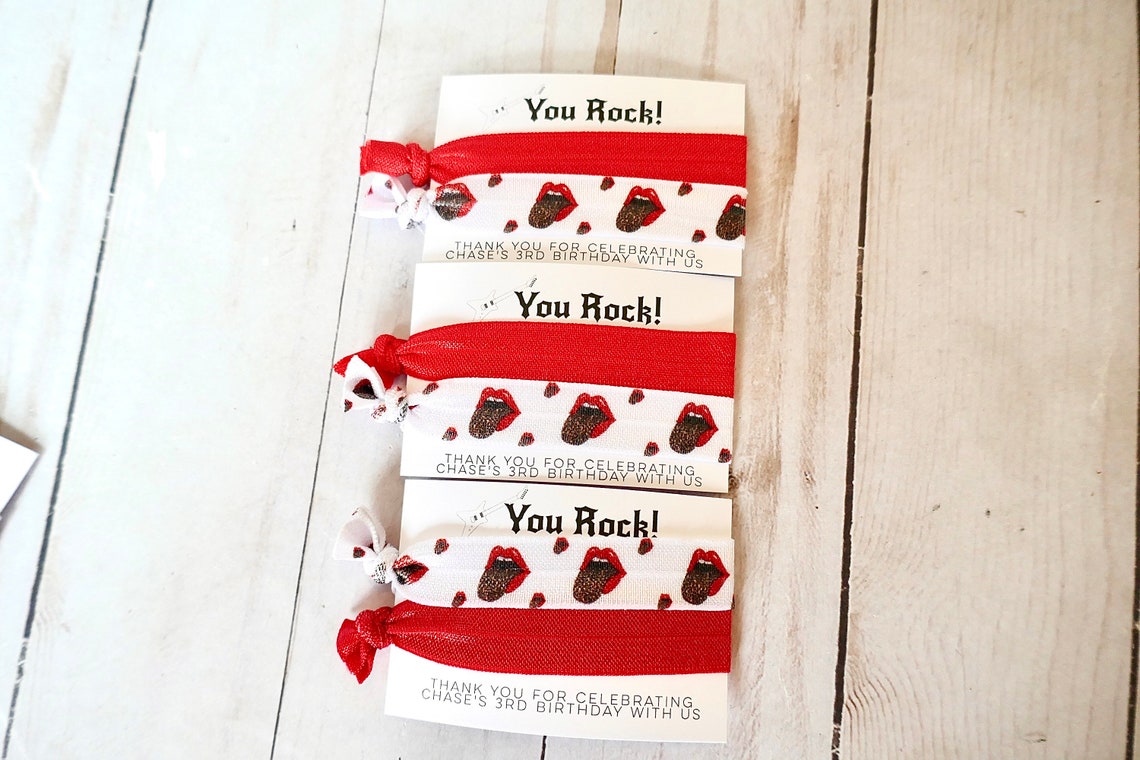Rock Birthday Favor - Rocked One Year - One Rocks - Rock & Roll Party ...