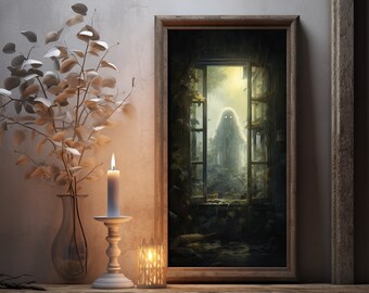 Ghost Dancing With Flowers, Vintage Poster, Art Poster Print, Dark ...