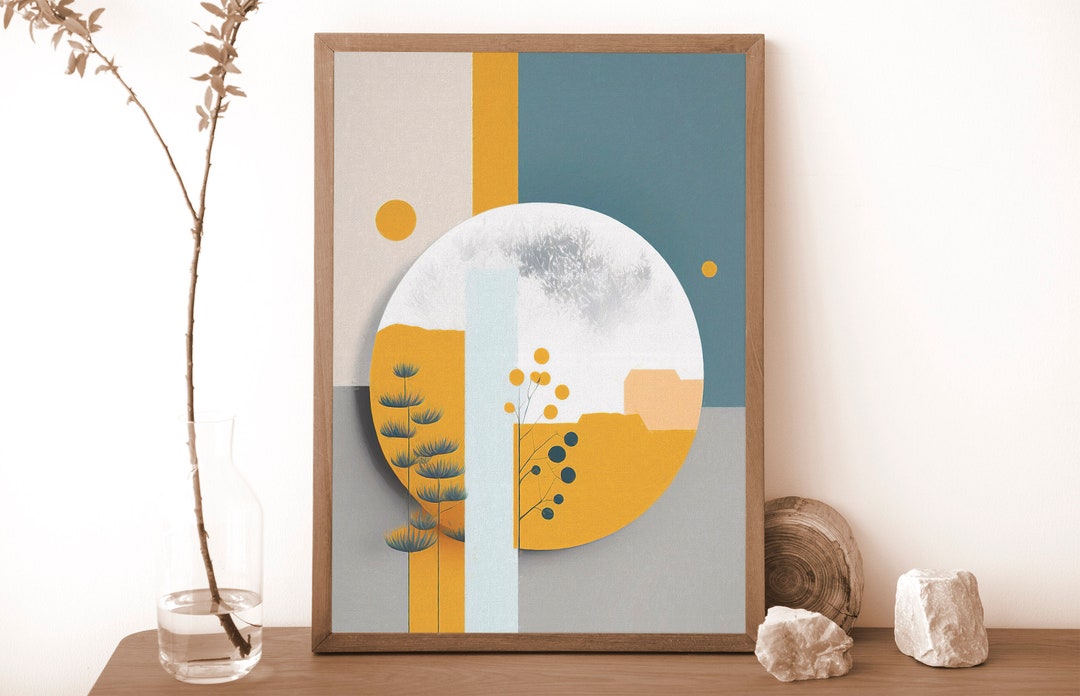 Essence of Form, Abstract Art Print Digital Download, Mid Century ...