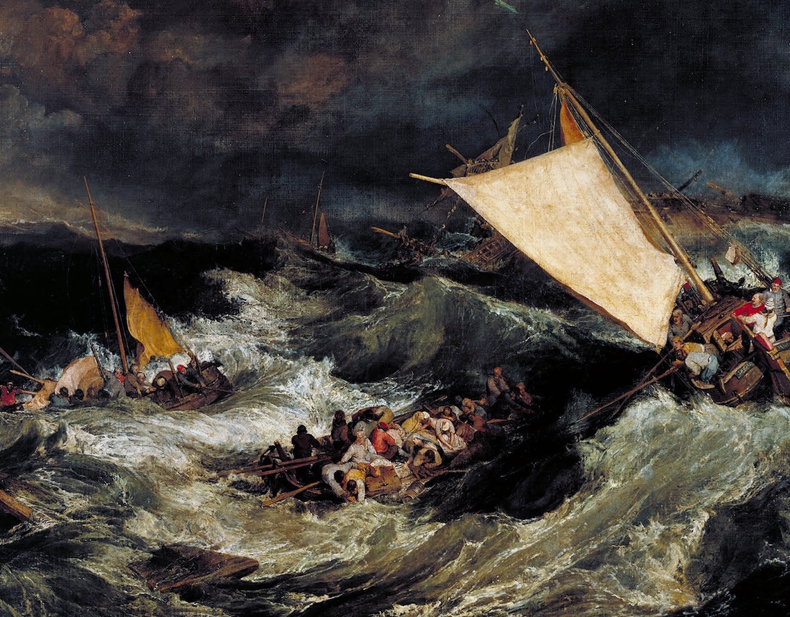 J.M.W. Turner Landscape Painting Art Print the Shipwreck | Etsy