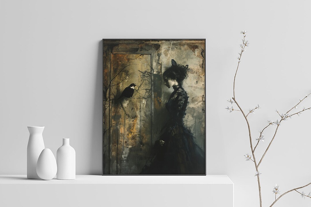 Botanical Gothic Enchantment: Botanical Goth Print and Dark Forest Art ...