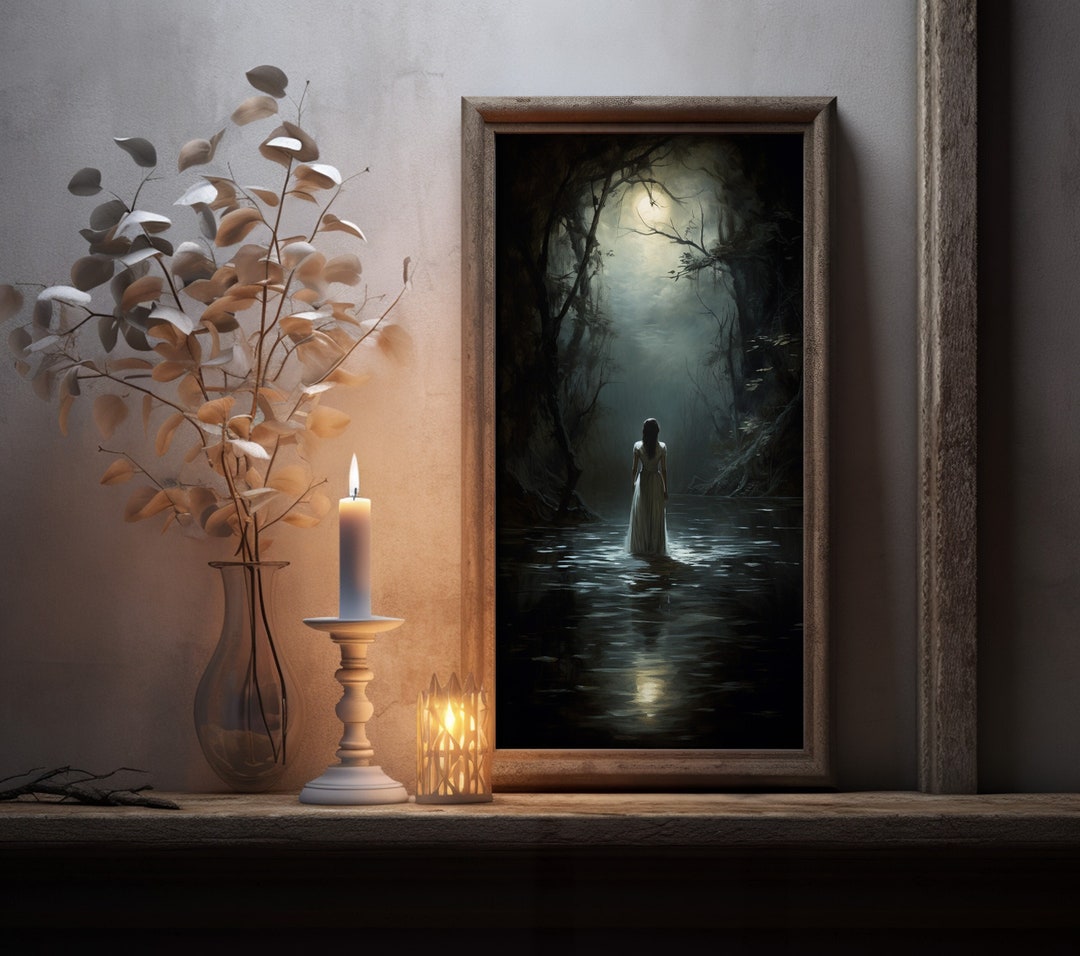 Veil of Midnight Dark Academia Print, Victorian Wall Art, Dark Decor ...