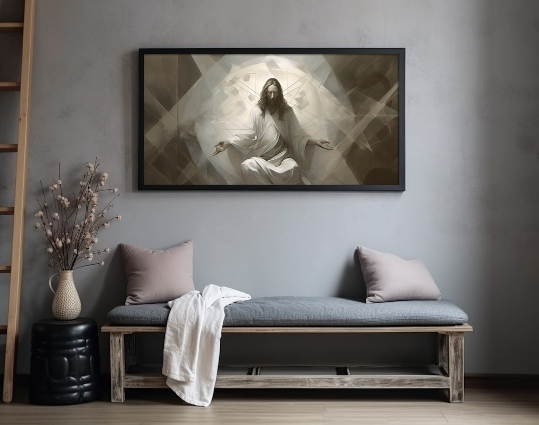 Divine Light, Unframed Jesus Christ Painting Art Print, Christian Wall ...