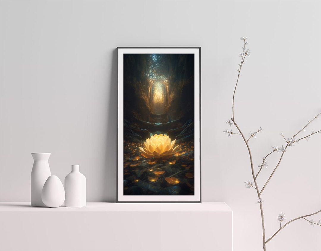 Peace Manifested Wall Art, Unframed Art Print, Zen Wall Art Lotus Art ...