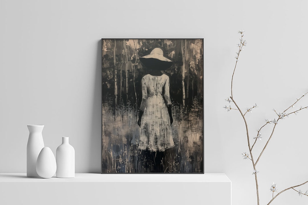 Echoes of Eden Field of Flowers Art, Botanical Canvas, Antique ...