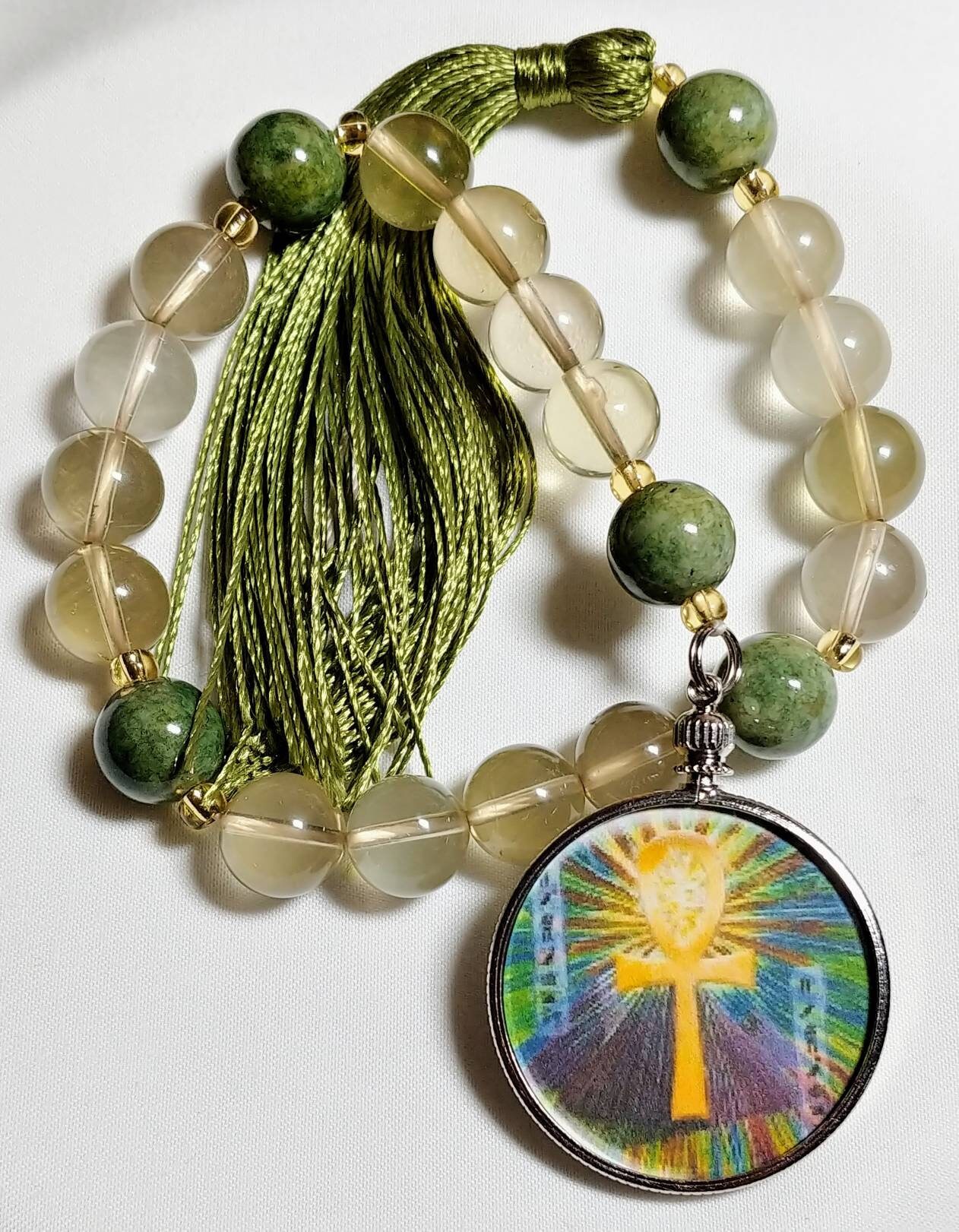 Egyptian Healing Beads, African Healing Beads, Lemon Yellow Prayer ...
