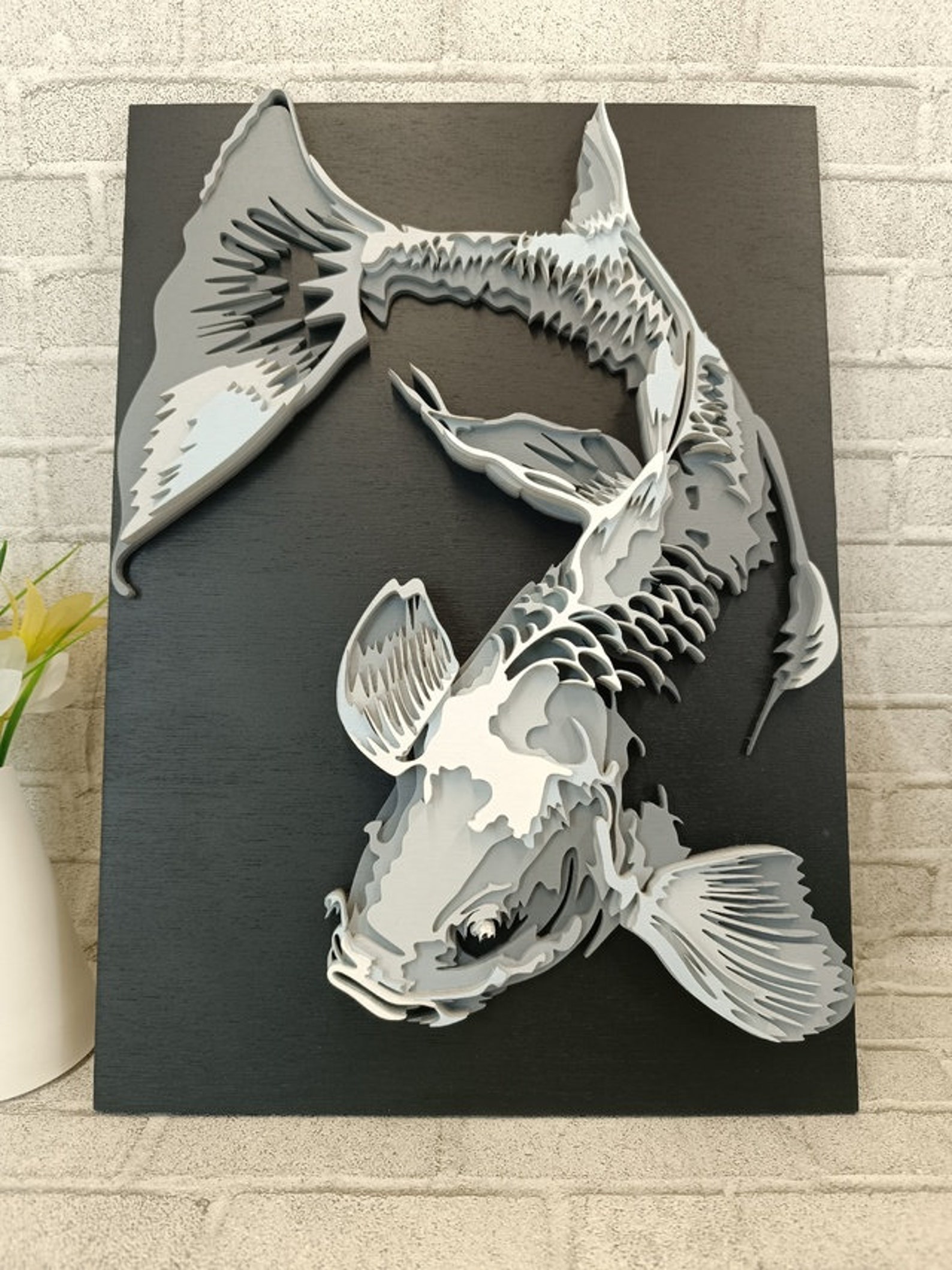 Koi Mandala SVG, 3D Layered Panel, Laser Cut File (digital Download) - Etsy