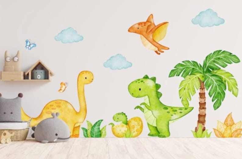 Dinosaurs Watercolor Clipart Dino Clip Art, Nursery Decor, Dinosaur ...