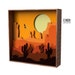 3D Desert Shadow Box, 3D Landscape Papercut, 3D Silhouette Layers, SVG ...