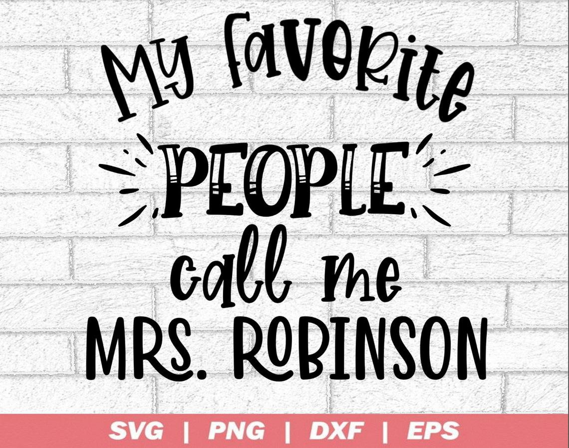 Teacher SVG Back to School Cute Teacher Design My Favorite - Etsy