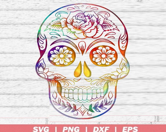 Tie Dye Skull Mandala Sublimation Etsy