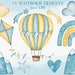Watercolor Hot Air Balloon Clipart Baby Boy Hot Air Balloon - Etsy