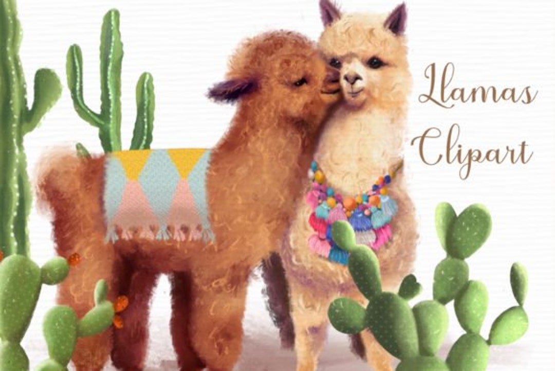 Llama Clipart, Cute Llamas, Alpaca PNG Llama Clipart Set, Cute Llama ...