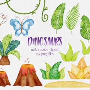 Dinosaurs Watercolor Clipart Dino Clip Art, Nursery Decor, Dinosaur ...