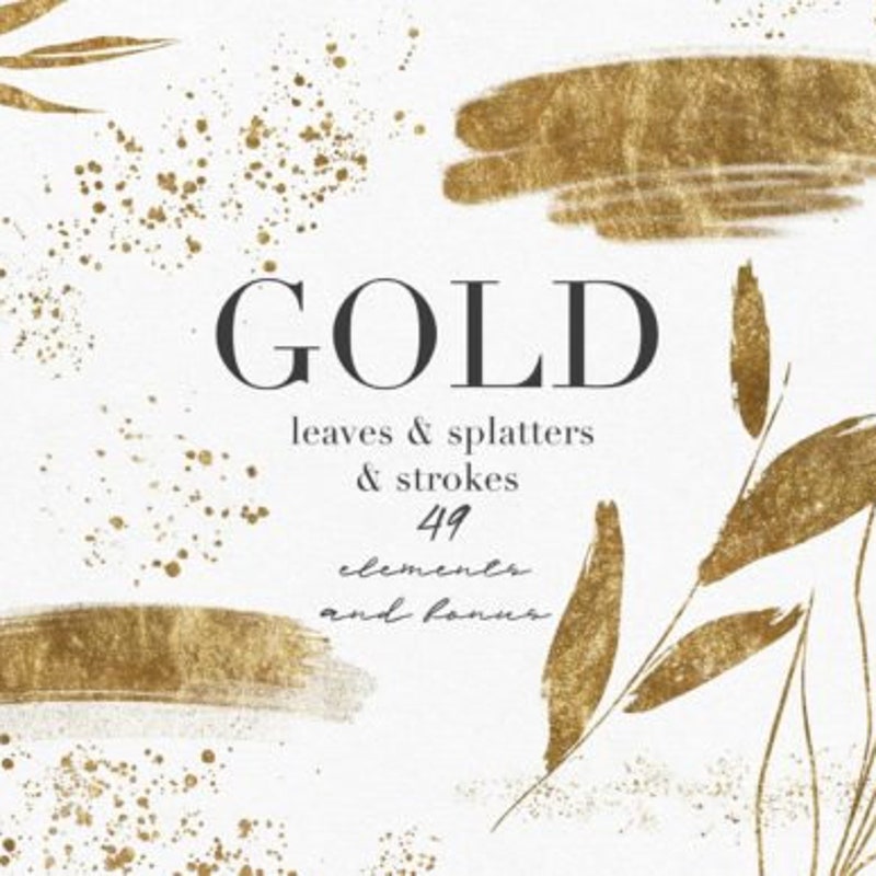 Gold Foil Clip Art - Etsy