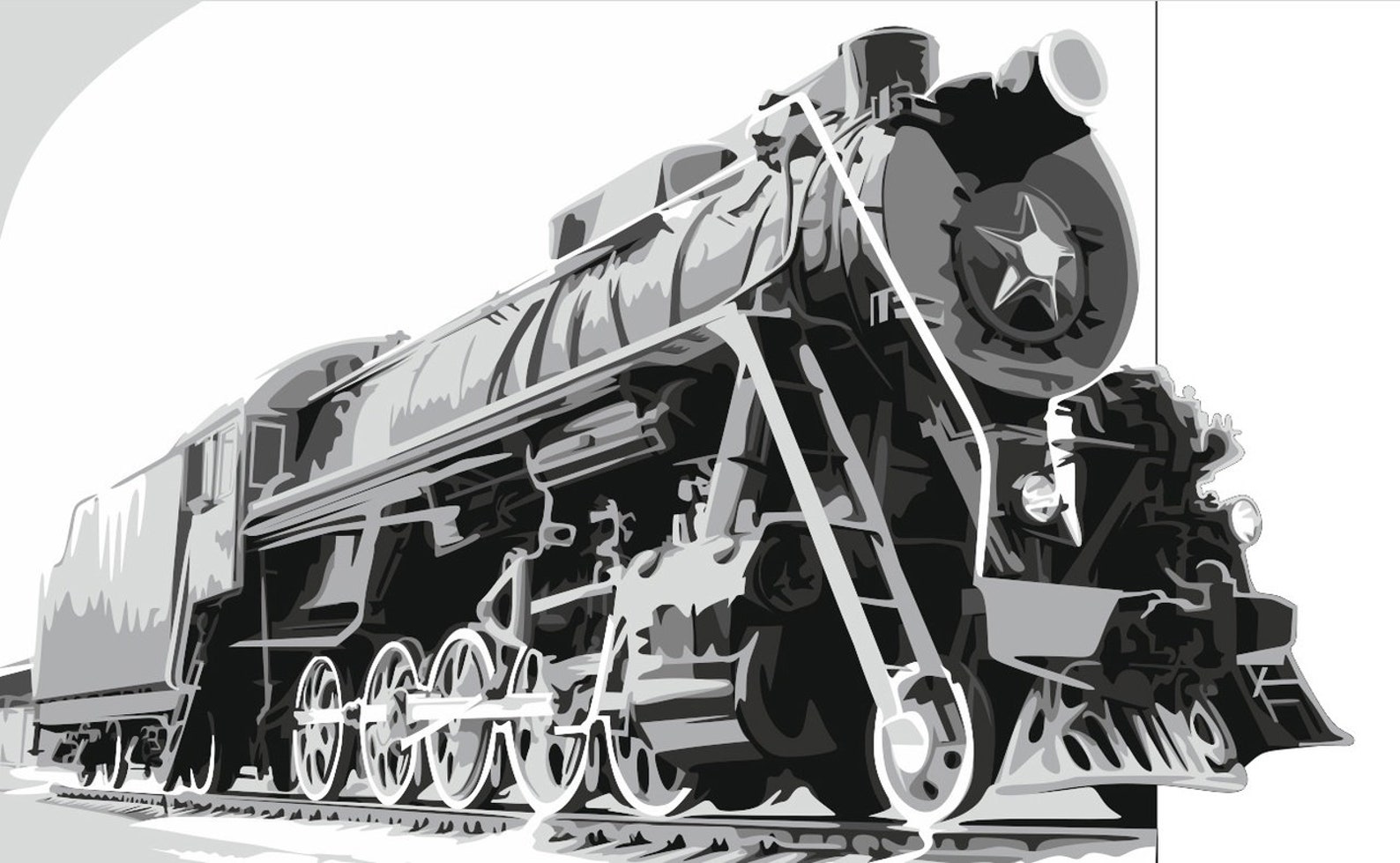 Steam Locomotive 3D Mandala Svg, Multilayer Panel for Laser Cutting ...