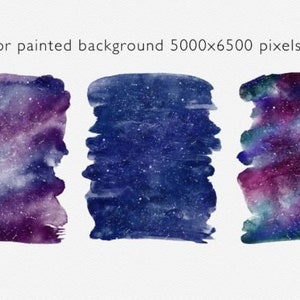 Watercolor Space Solar System Planets Solar System Download - Instant ...