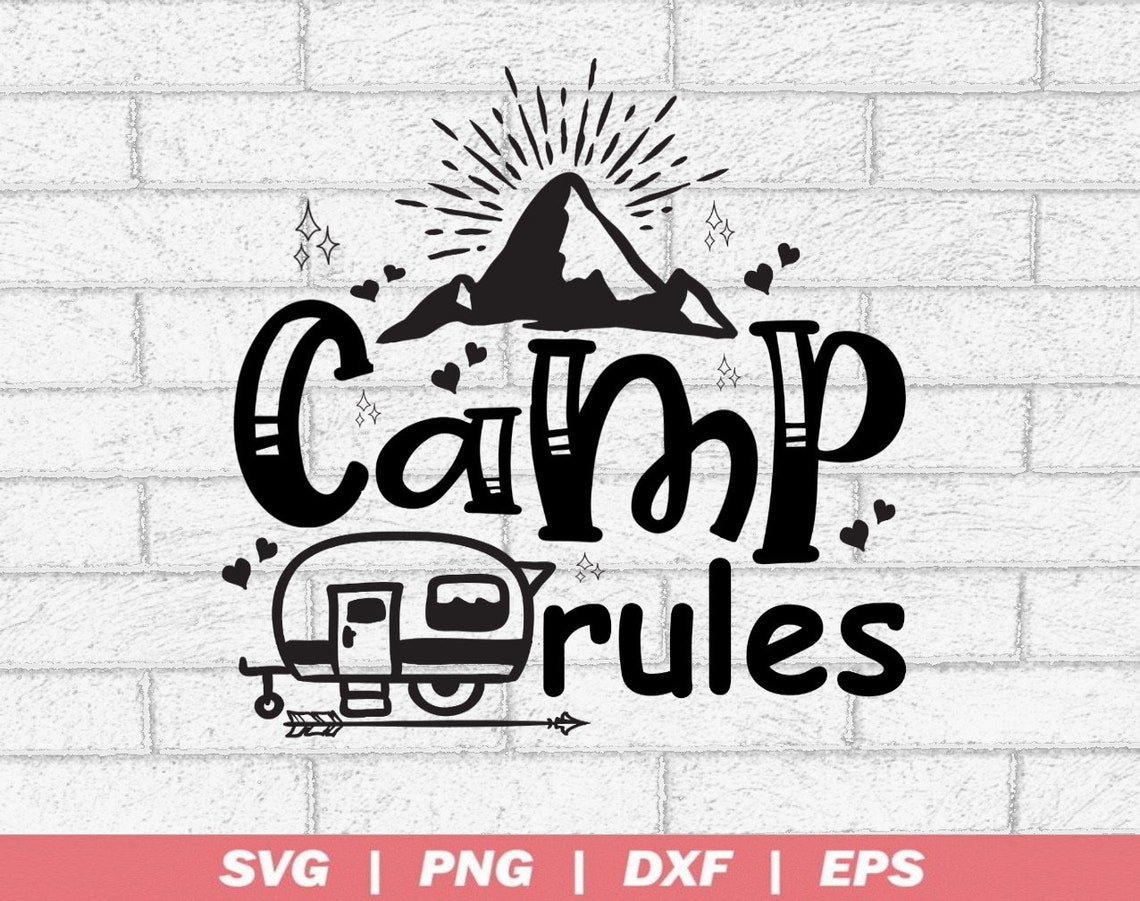Camp Rules SVG Camp Rules Cut File for Cricut and Silhouette - Etsy