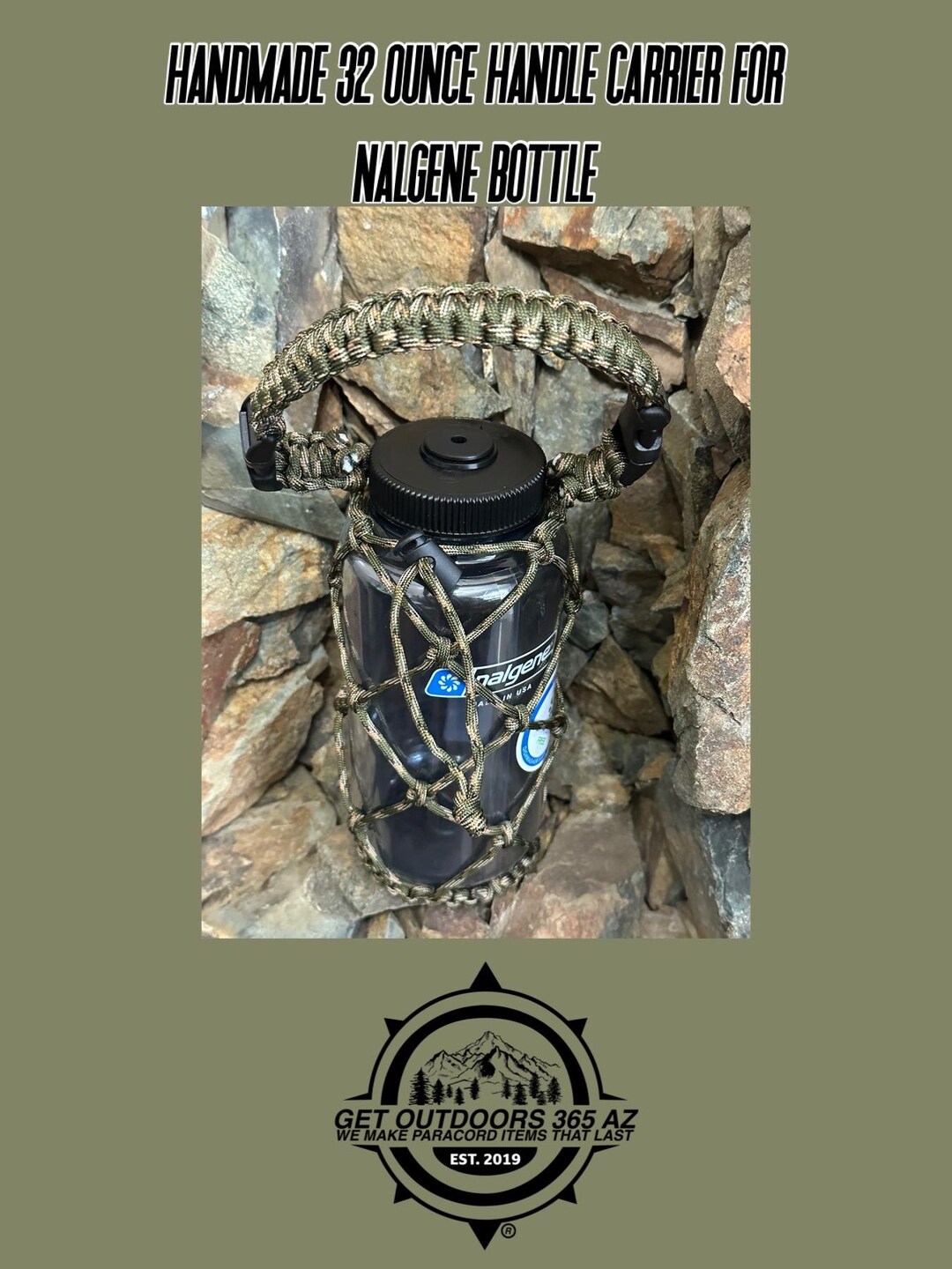 Handmade 32 Ounce Handle Carrier for Nalgene Bottle. - Etsy
