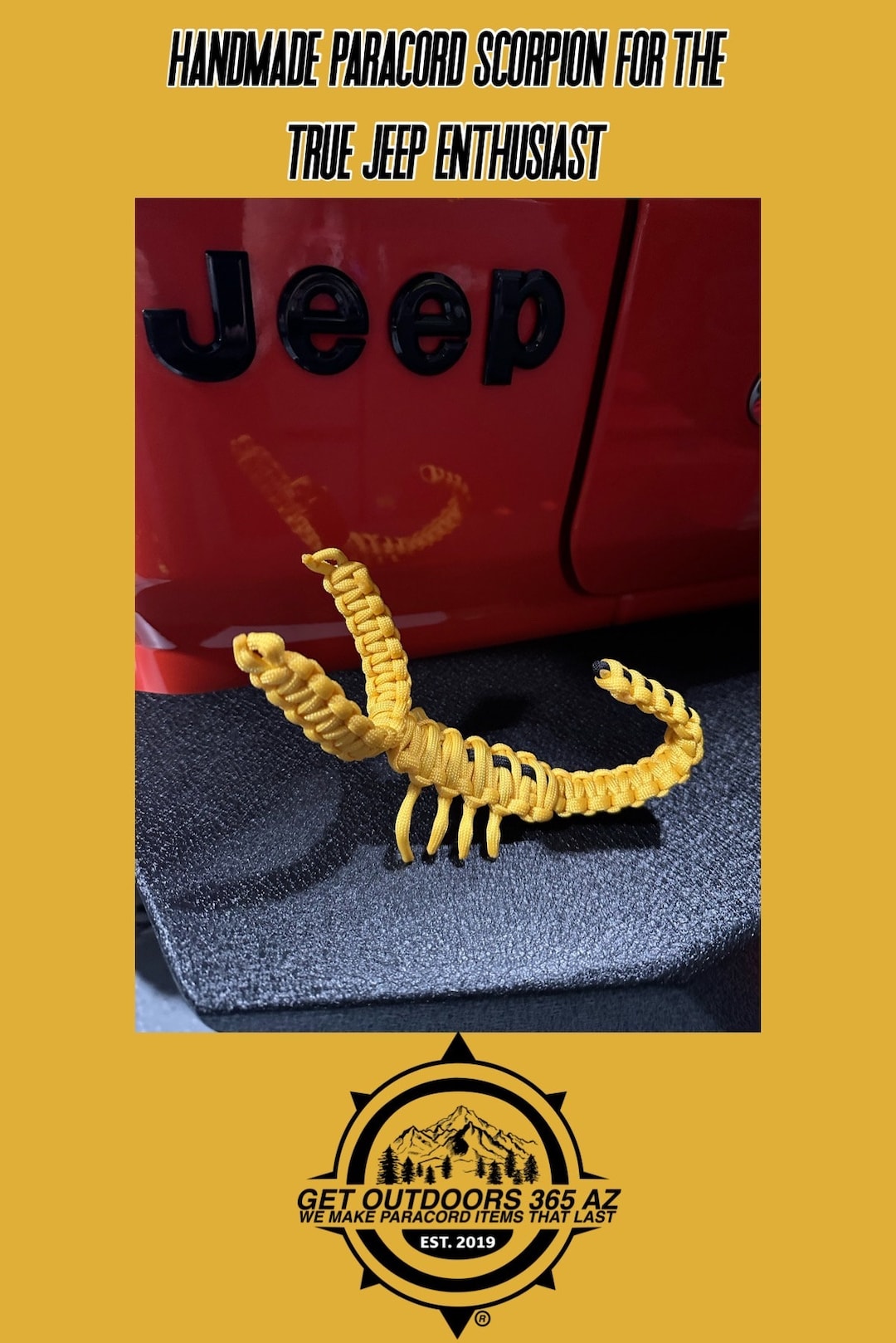 Handmade Paracord Scorpion for the Jeep Enthusiast - Etsy