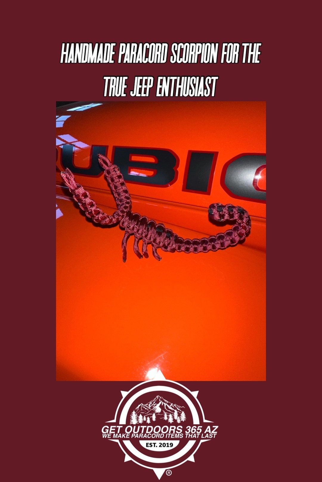 Handmade Paracord Scorpion for the Jeep Enthusiast - Etsy