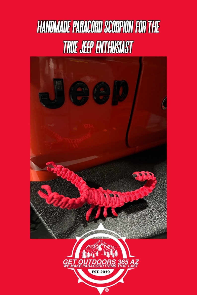 Handmade Paracord Scorpion for the Jeep Enthusiast - Etsy