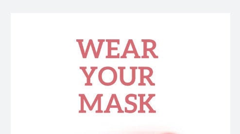 Wear Your Mask Printable Sign, House Sign, Office Sign, Store Poster ...