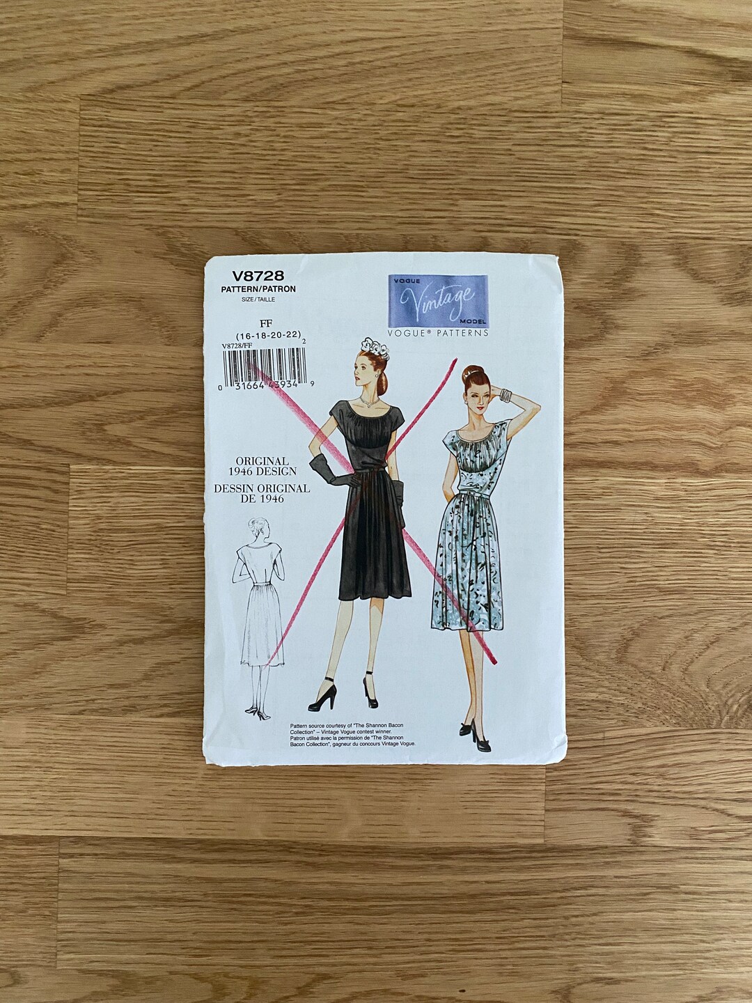 Vogue 8728 Vintage Sewing Pattern Misses' Dress and Belt UNCUT Size 16 ...