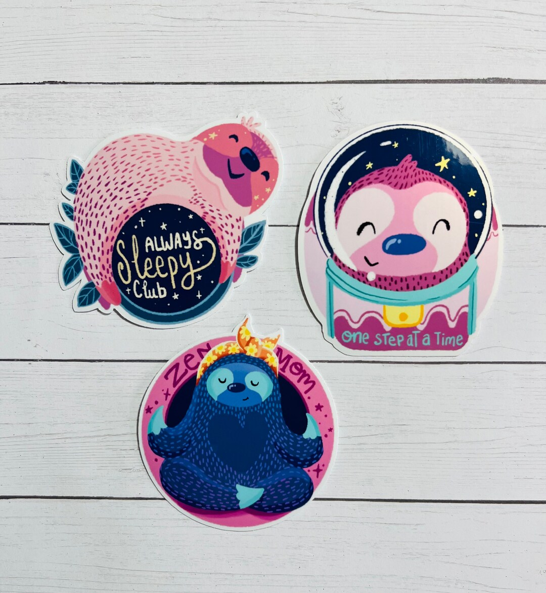 Sloth Sticker Pack - Etsy