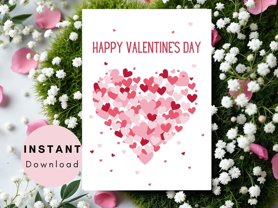 Valentine’s Day Card Printable “you Won My Heart” Fun Little Heart Love ...