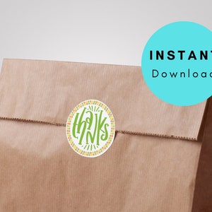 Thanks Circle Digital Printable Sticker Great Design for Any Thank You ...