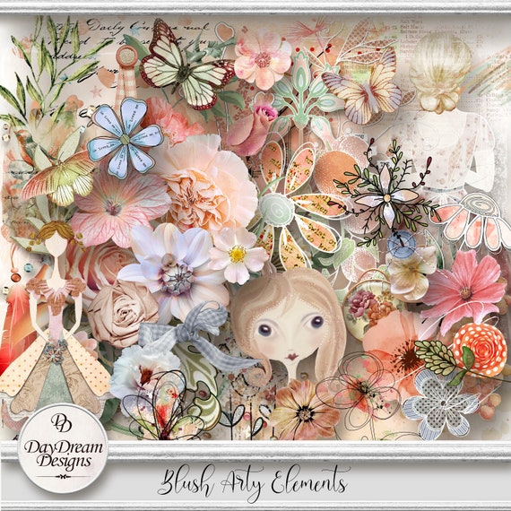 Blush Scrapbook Kit | Etsy