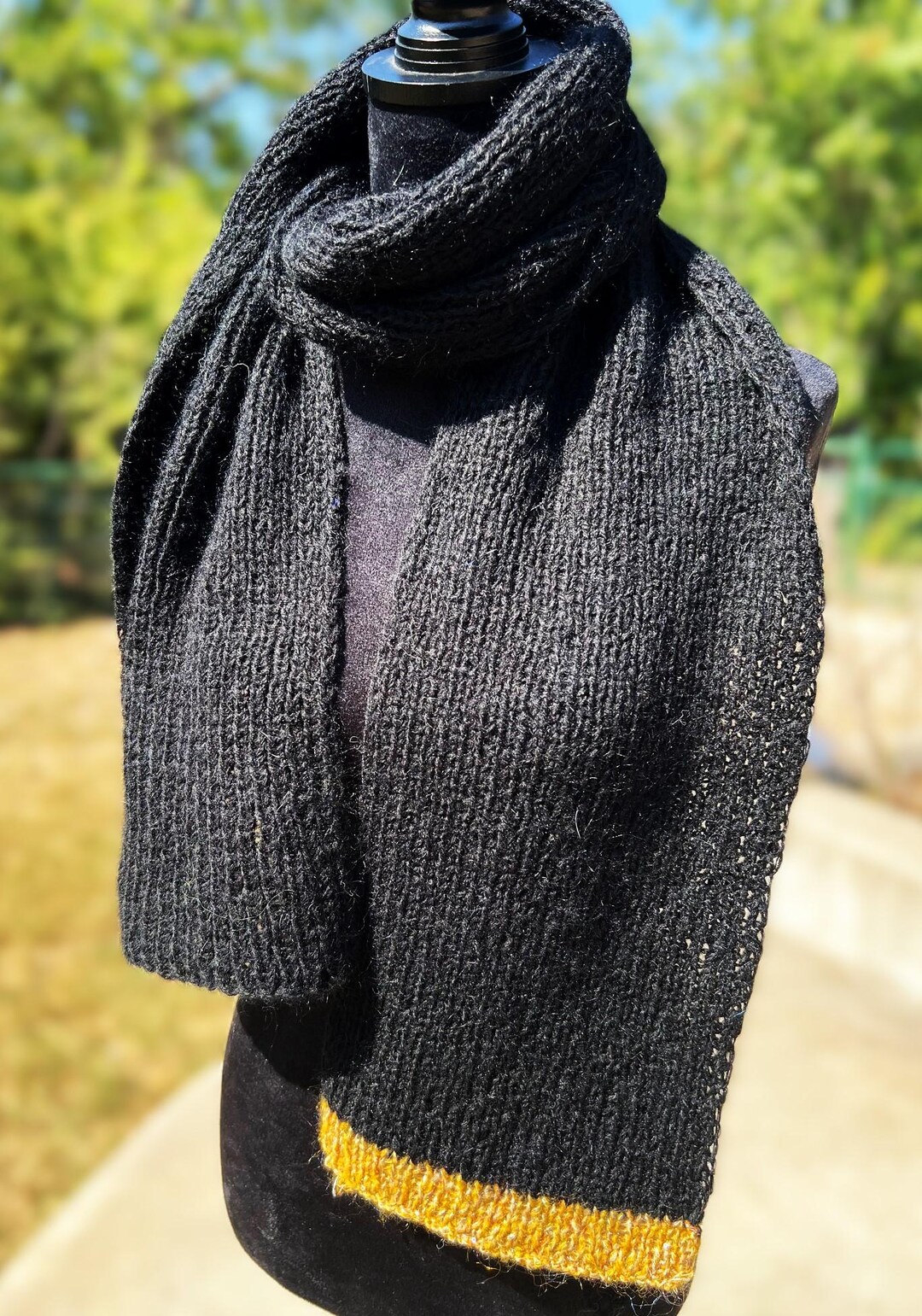 Handmade Knitted Angora Wool Mohair Scarf, Shawl, Double Wrap, Soft ...