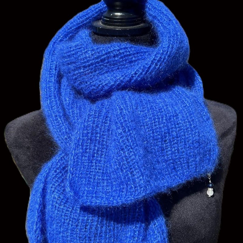 Cobalt Blue Scarf - Etsy