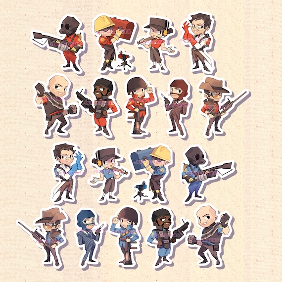 Team Fortress 2 TF2 Chibi Stickers | Etsy