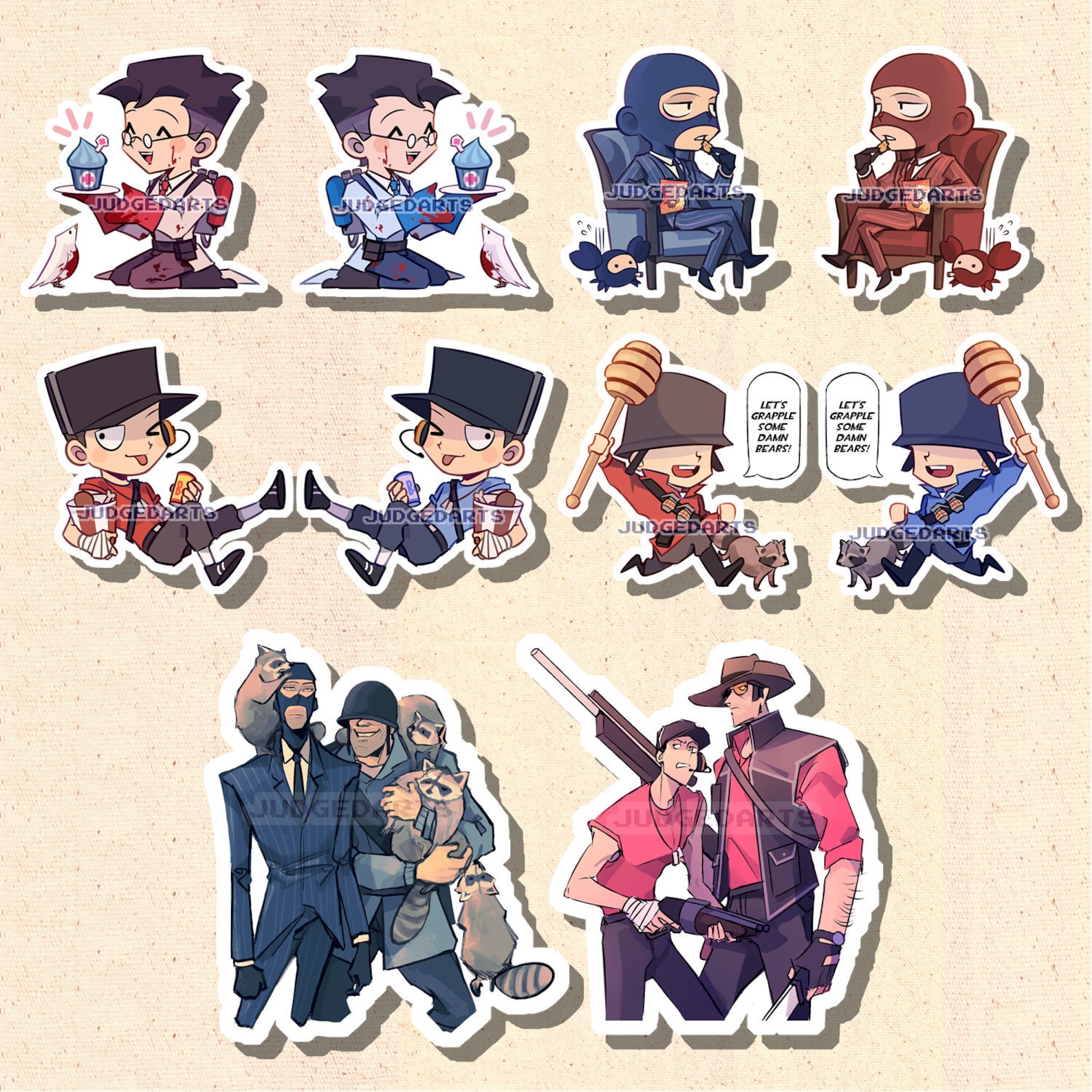 Team Fortress 2 TF2 Stickers - Etsy