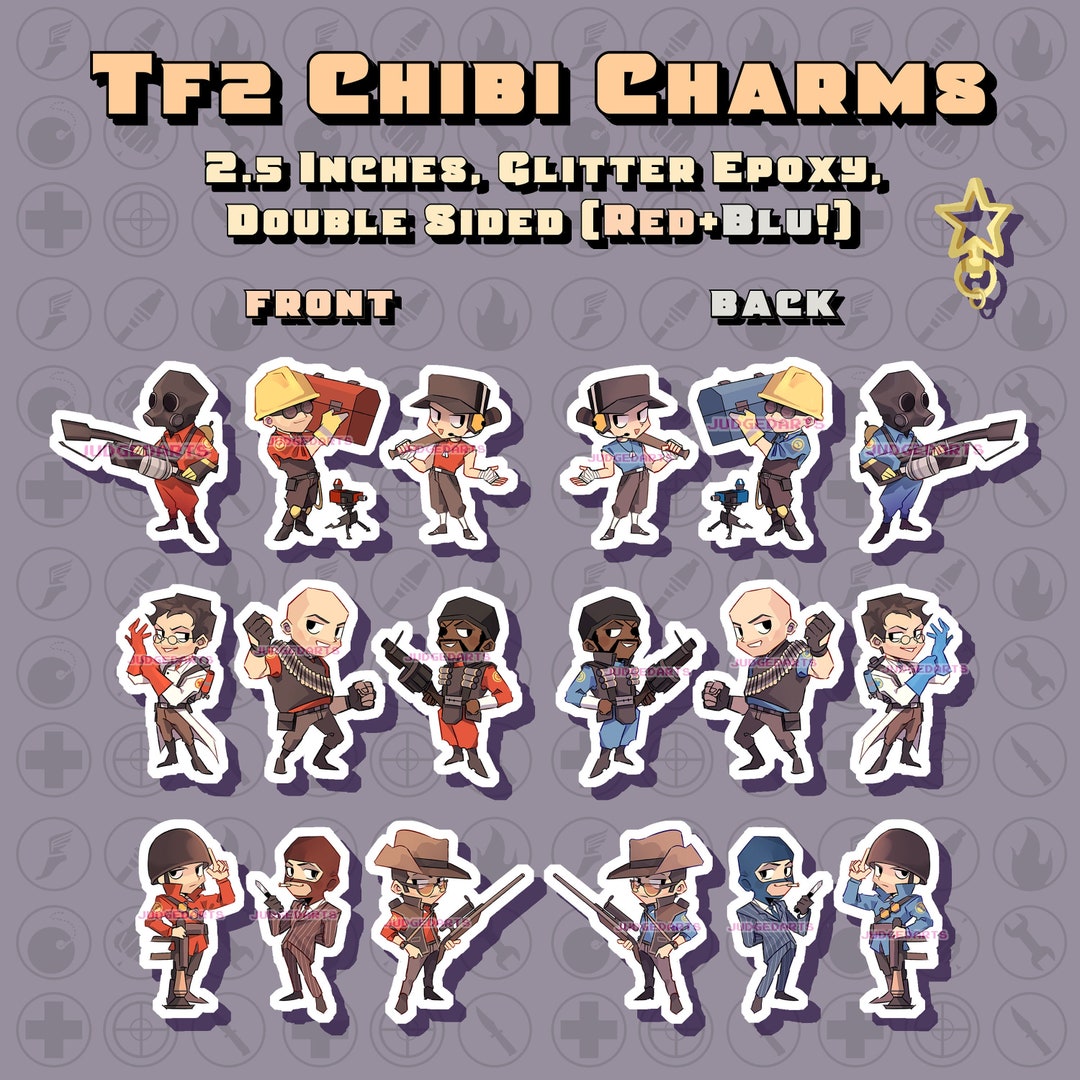 PREORDER Team Fortress 2 TF2 Chibi Acrylic Charms/keychains - Etsy Canada
