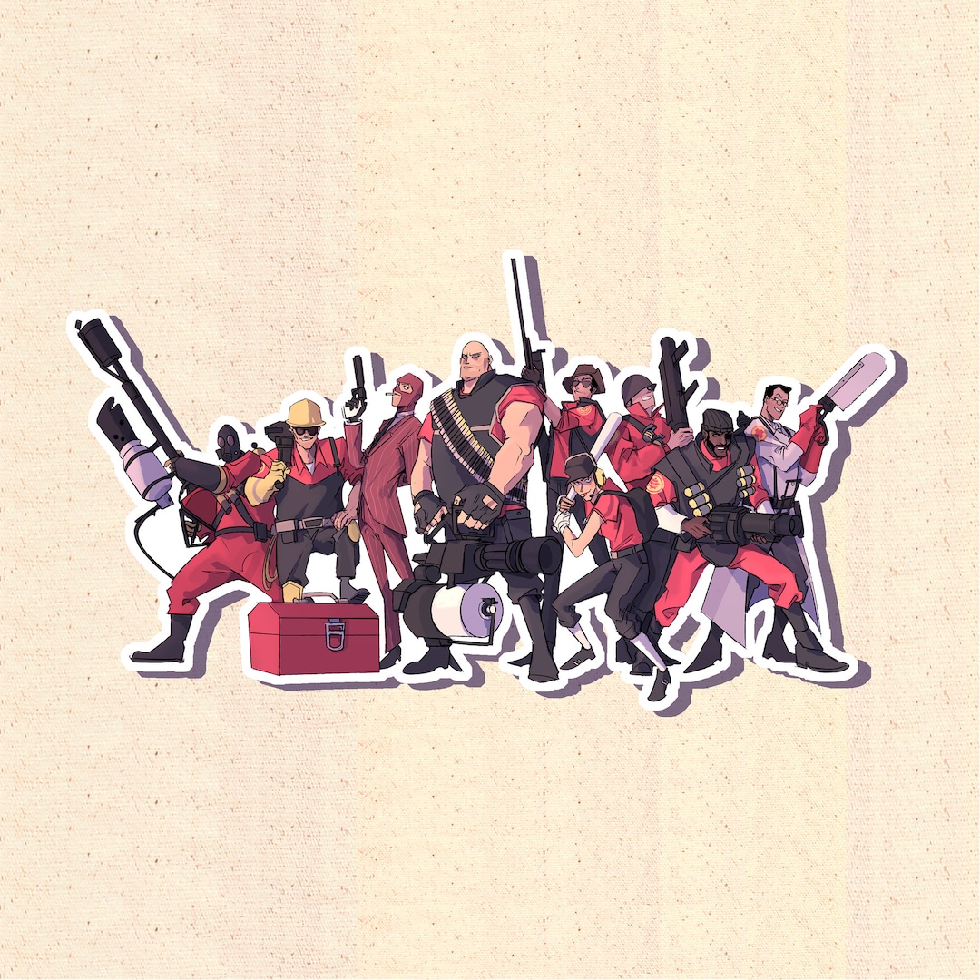 Team Fortress 2 TF2 RED Team Sticker - Etsy