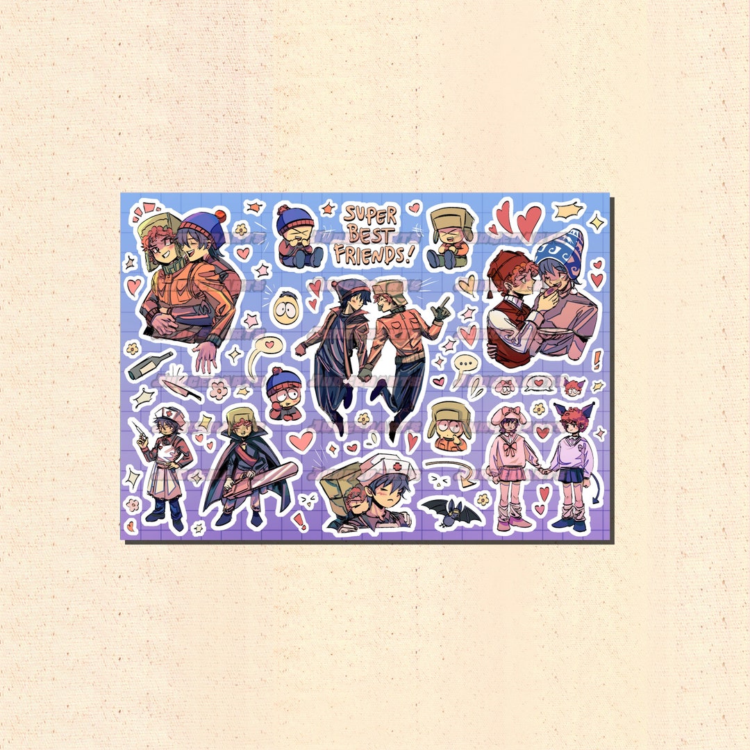 South Park Stan and Kyle Sticker Sheet - Etsy