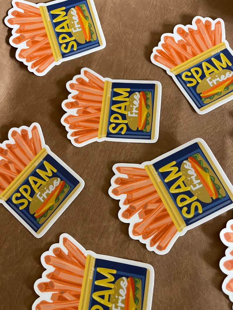 SPAM FRIES - Die Cut Matte Decal - Etsy