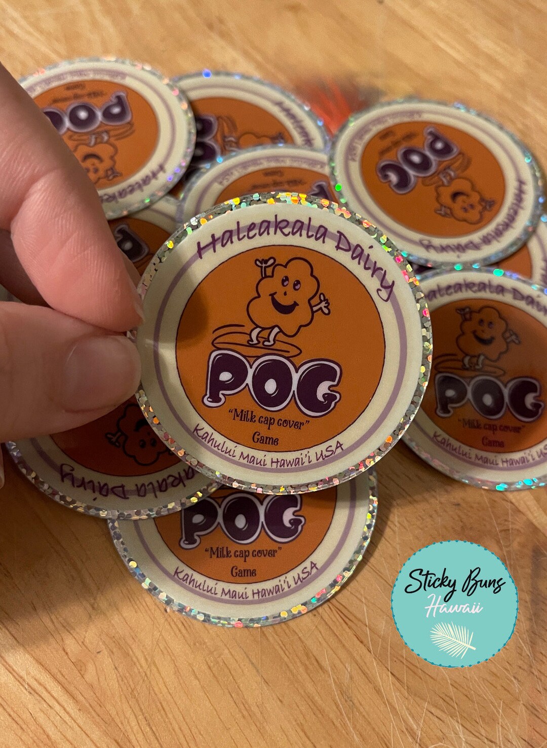 POG (glitter Holographic Decal) - Etsy