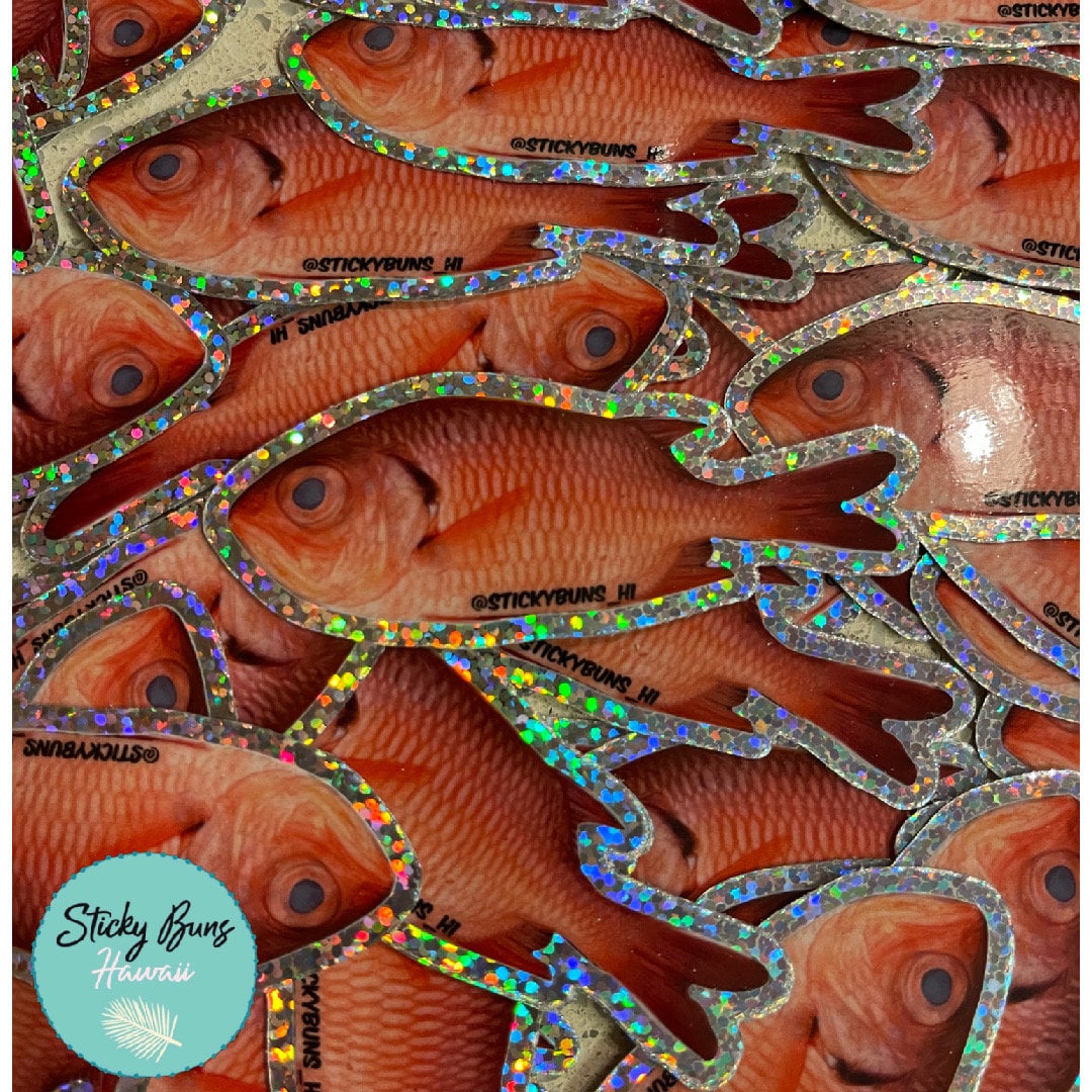 Menpachi ( Die Cut Holographic Glitter Decal ) - Etsy