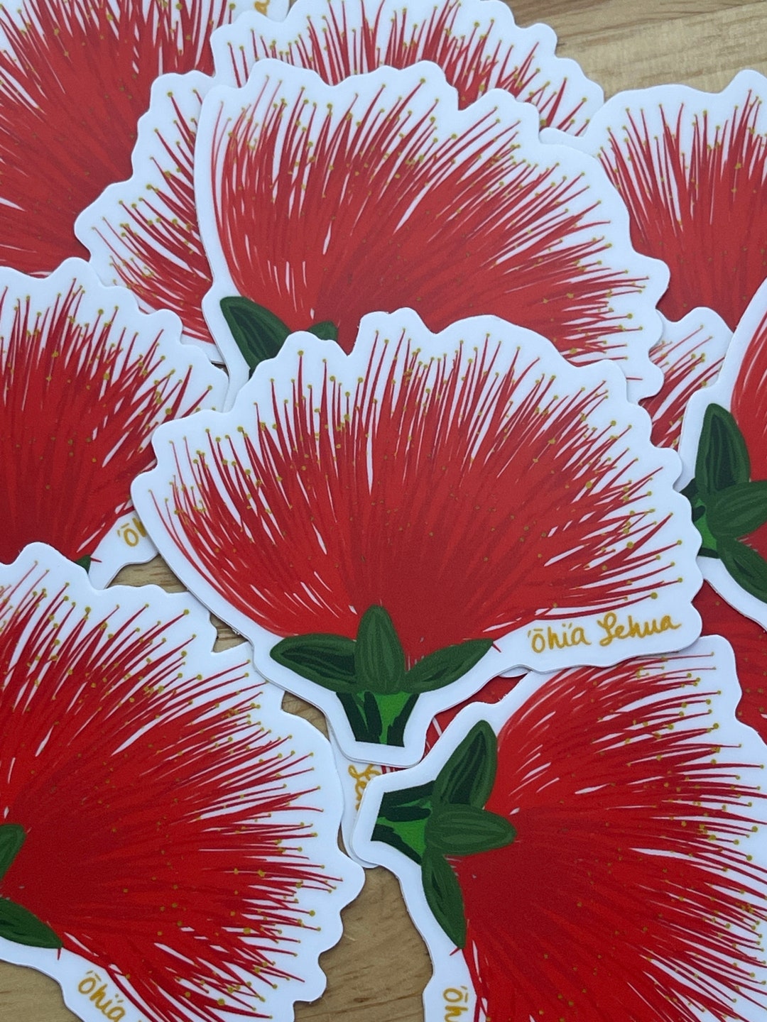 Ohia Lehua Blossom (sticker Decal) - Etsy