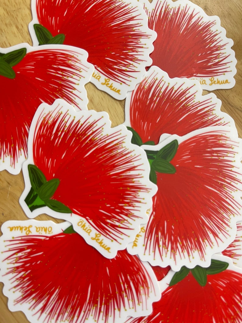 Ohia Lehua Blossom (sticker Decal) - Etsy