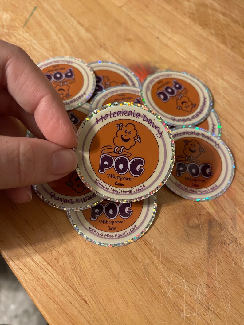 POG (glitter Holographic Decal) - Etsy