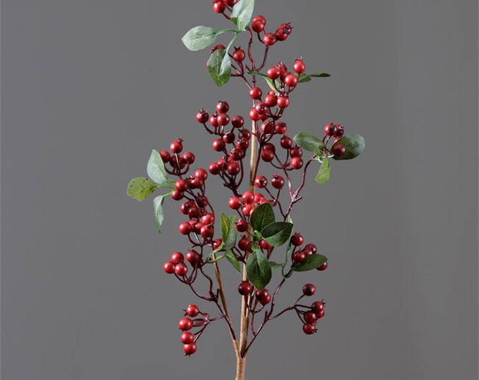 Shades of Red Cranberry 28" Faux Branch - Etsy