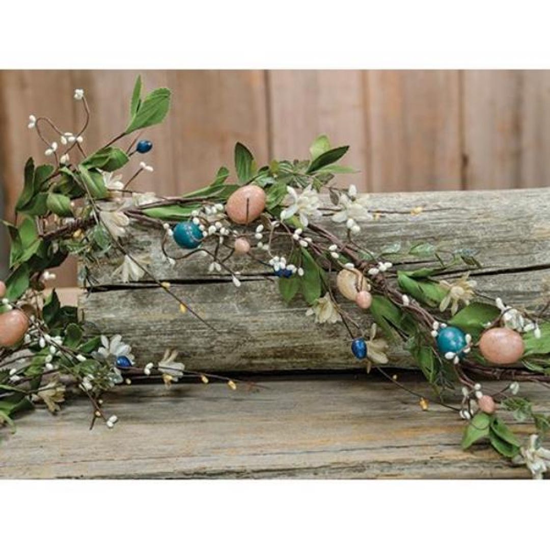 Rustic Easter Eggs and Blooms 4 Ft Faux Garland - Etsy